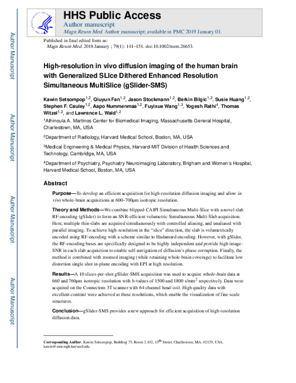 Pdf A Comparison Of Readout Segmented Epi And Interleaved Epi In High Resolution Diffusion