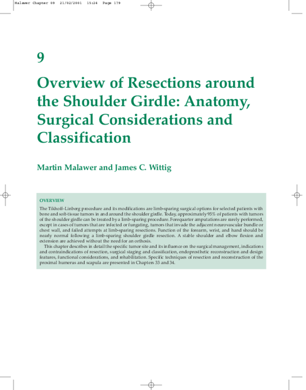 (PDF) Overview of Resections around the Shoulder Girdle: Anatomy ...
