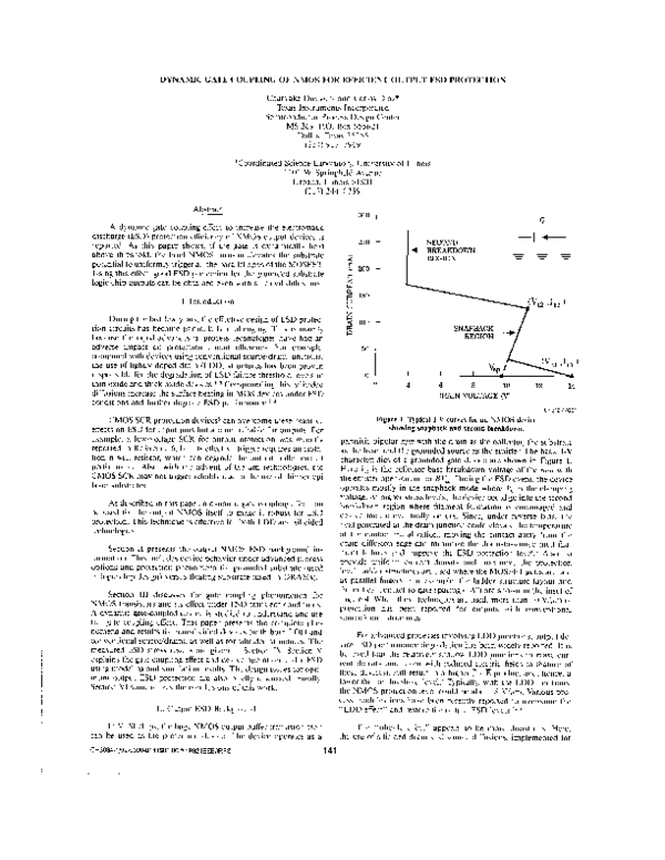 (PDF) Dynamic Gate Coupling of NMOS for Efficient Output ESD Protection