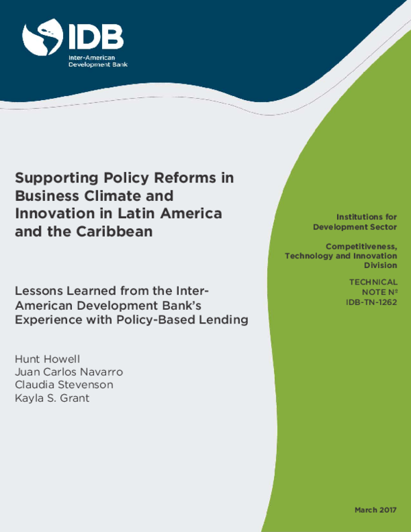 (PDF) Supporting Policy Reforms in Business Climate and Innovation in ...