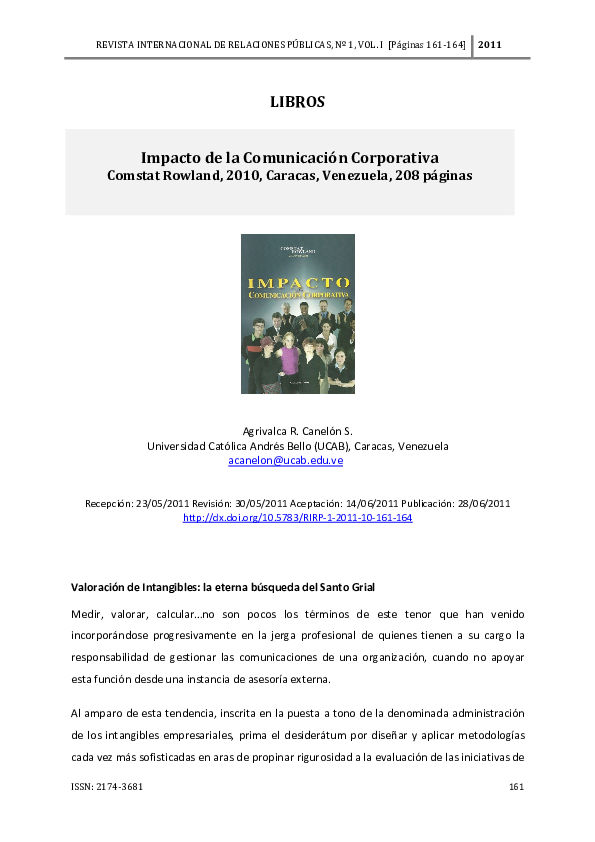 (PDF) Impacto de la Comunicación Corporativa - Impact of Corporate ...