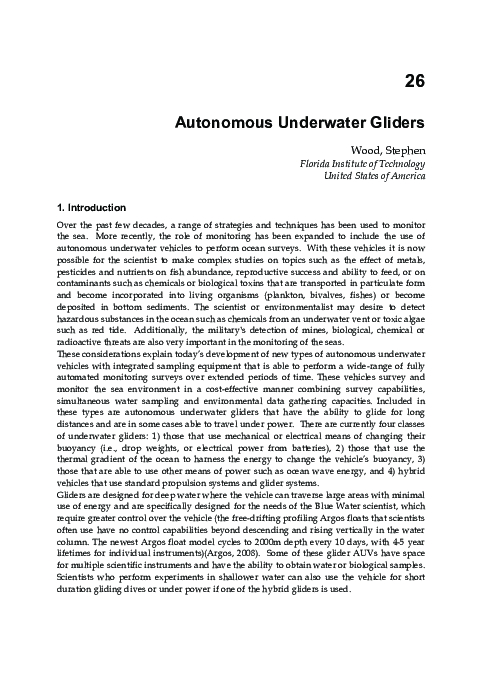 (PDF) Autonomous Underwater Gliders