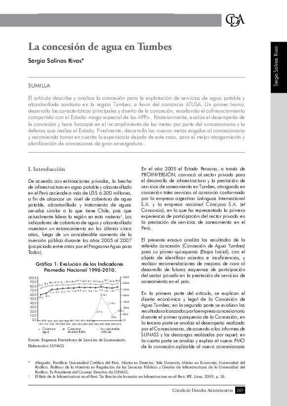 (PDF) La concesión de agua en Tumbes