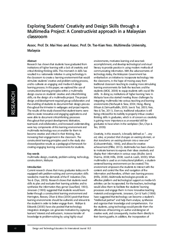 (PDF) Design and Technology Education