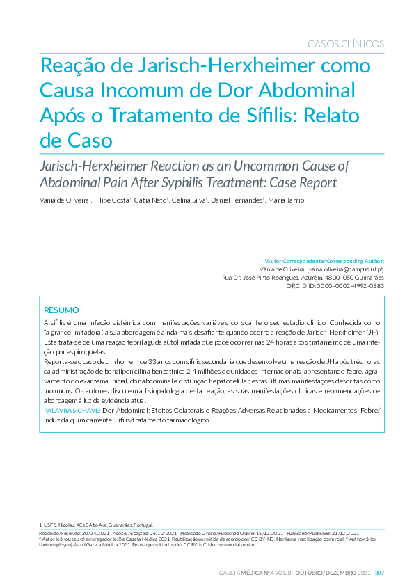 (PDF) Reação de Jarisch-Herxheimer como Causa Incomum de Dor Abdominal ...
