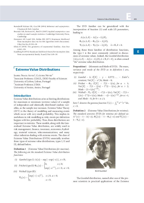 (PDF) Extreme Value Distributions