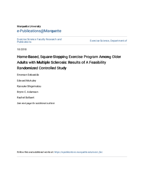 (PDF) Home-based, square-stepping exercise program among older adults ...
