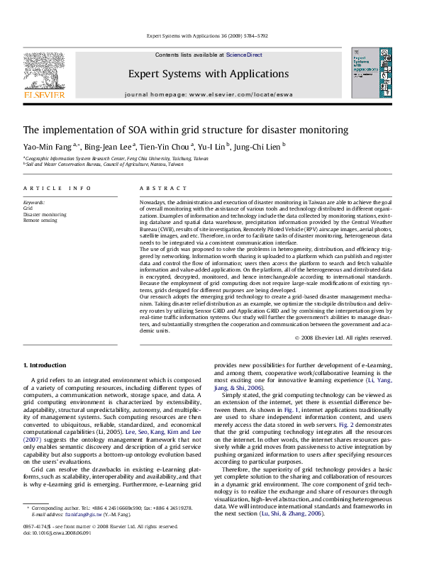 (PDF) The implementation of SOA within grid structure for disaster ...