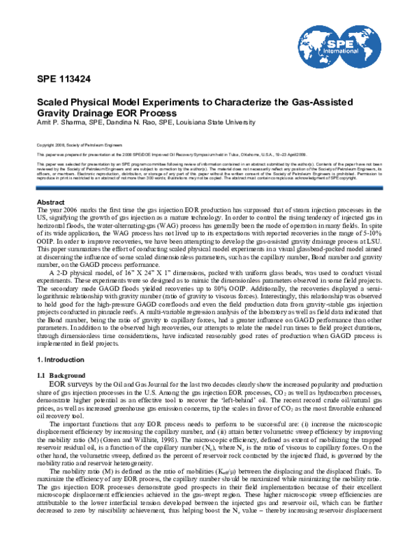 (PDF) Scaled Physical Model Experiments to Characterize the Gas ...