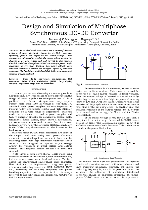 (PDF) Design and Simulation of Multiphase Synchronous DC-DC Converter