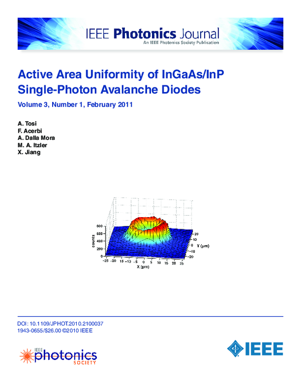 (PDF) Active area uniformity of InGaAs/InP single-photon avalanche diodes