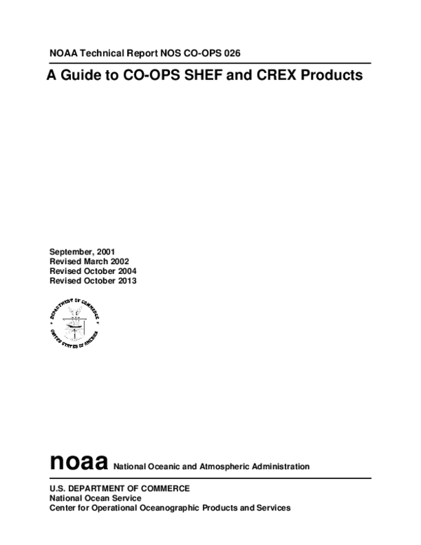 (PDF) A guide to CO-OPS SHEF and CREX products