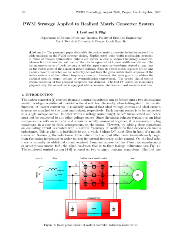 (PDF) PWM Strategy Applied to Realized Matrix Converter System