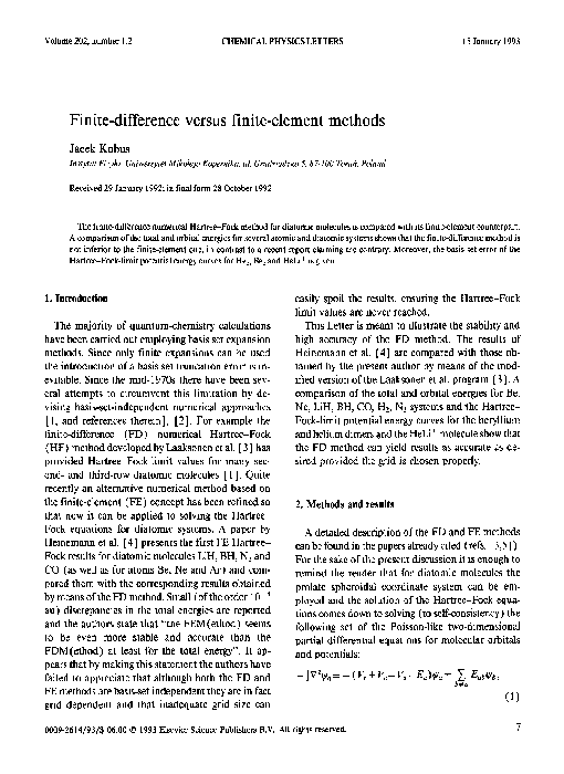 (PDF) Finite-difference versus finite-element methods