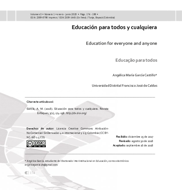 (PDF) Educación para todos y cualquiera