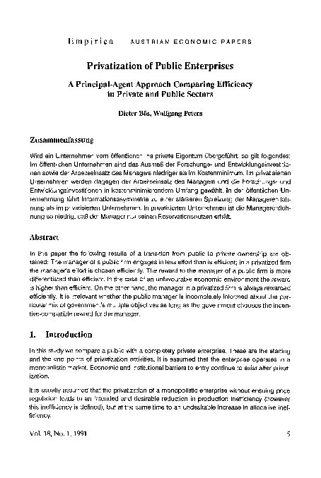(PDF) Privatization of public enterprises