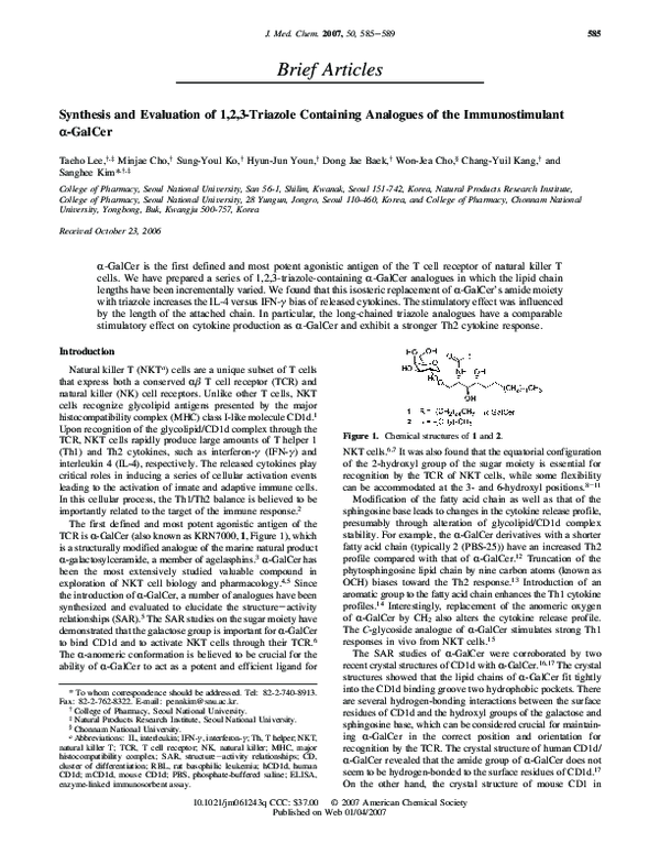 (PDF) Synthesis and Evaluation of 1,2,3-Triazole Containing Analogues ...