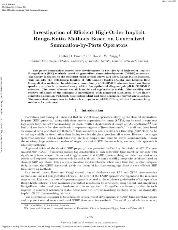 (PDF) Investigation of Efficient High-Order Implicit Runge-Kutta Methods Based on Generalized ...