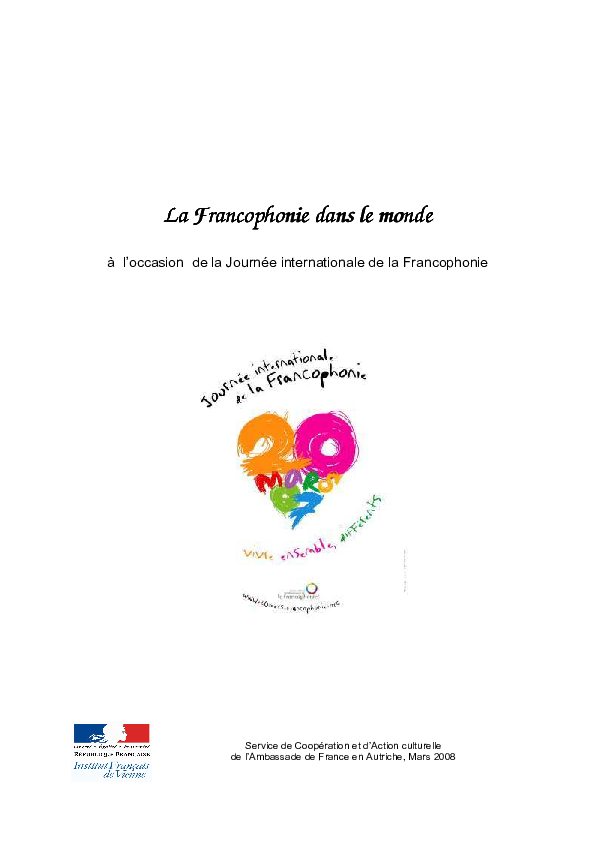 (PDF) La francophonie dans le monde