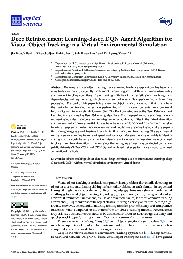 (PDF) Deep Reinforcement Learning-Based DQN Agent Algorithm for Visual ...