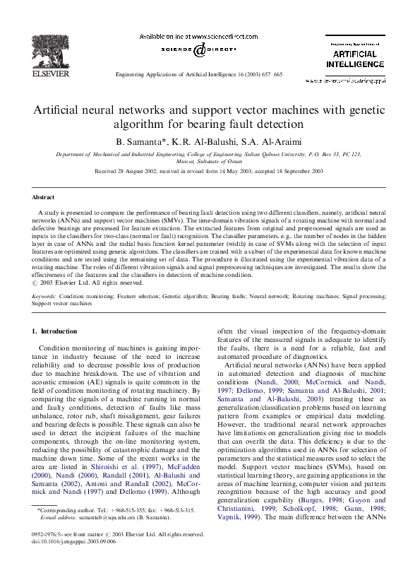 Pdf Artificial Neural Networks And Support Vector Machines With