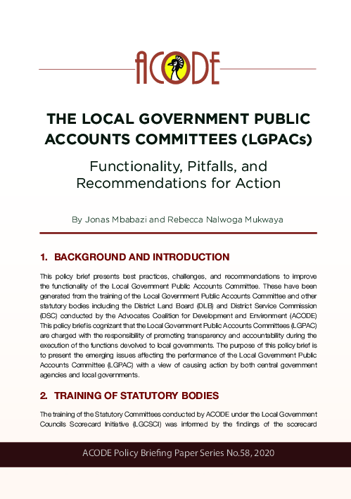 (PDF) The Local Government Public Accounts Committees (LGPACs ...