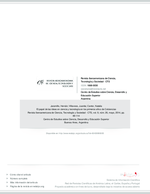 (PDF) El papel de las ideas en ciencia y tecnología en los primeros ...