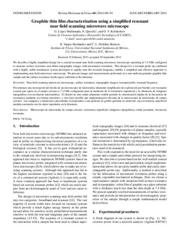 (PDF) Graphite thin film characterization using a simplified resonant ...