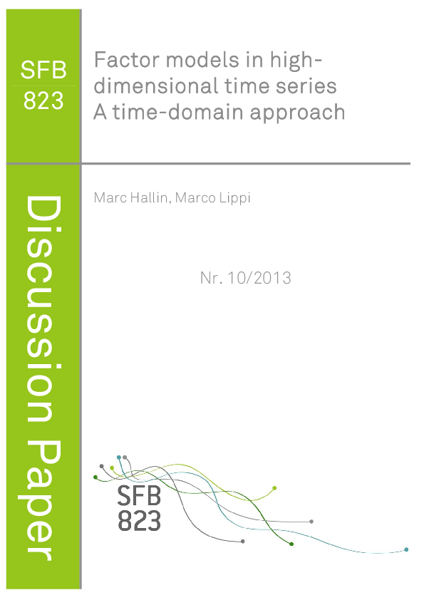 (PDF) SFB 823 Factor models in high- dimensional time series A time-domain approach Discussion ...