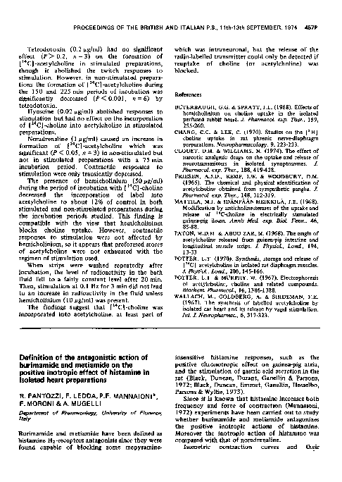 (PDF) Proceedings: Definition of the antagonistic action of burimamide ...