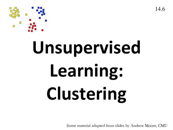 (PDF) Unsupervised Learning: Clustering