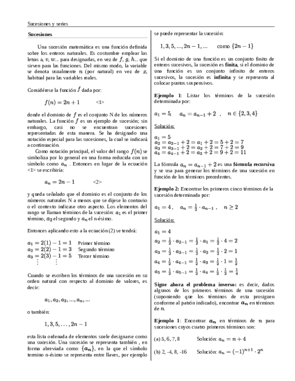 (PDF) Sucesiones y Series
