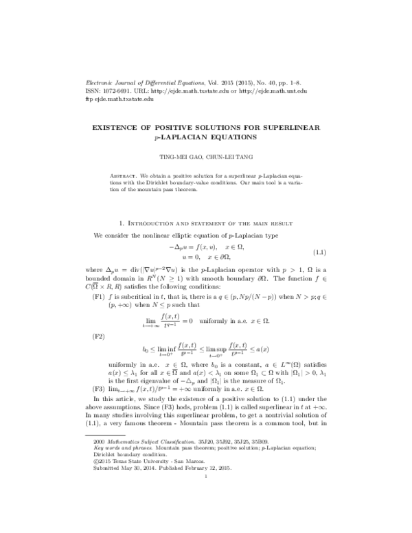 (PDF) Existence of positive solutions for a superlinear elliptic system with Neumann boundary ...