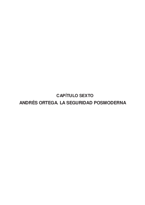 (PDF) Andrés Ortega: la seguridad posmoderna