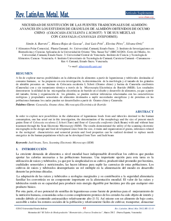 (PDF) NECESIDAD DE SUSTITUCIÓN DE LAS FUENTES TRADICIONALES DE ALMIDÓN ...