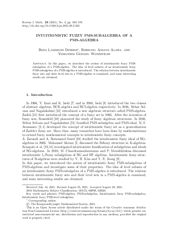 (PDF) Intuitionistic fuzzy PMS-subalgebra of a PMS-algebra