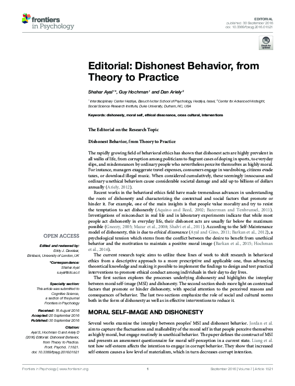 PDF Dishonest Behavior From Theory To Practice Guy Hochman pdf-dishonest-behavior-from-theory-to-practice-guy-hochman