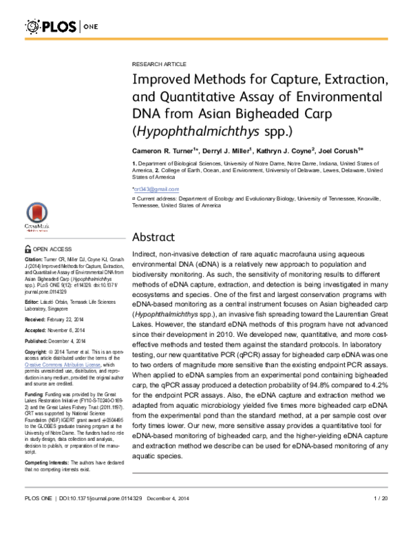 (PDF) Improved Methods for Capture, Extraction, and Quantitative Assay ...