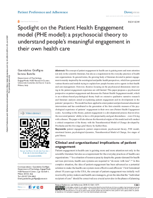 (PDF) Spotlight on the Patient Health Engagement model (PHE model): a ...