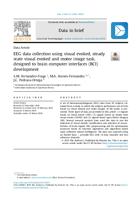 (PDF) EEG data collection using visual evoked, steady state visual ...