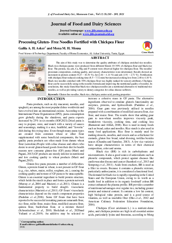 (PDF) Journal of Food and Dairy Sciences