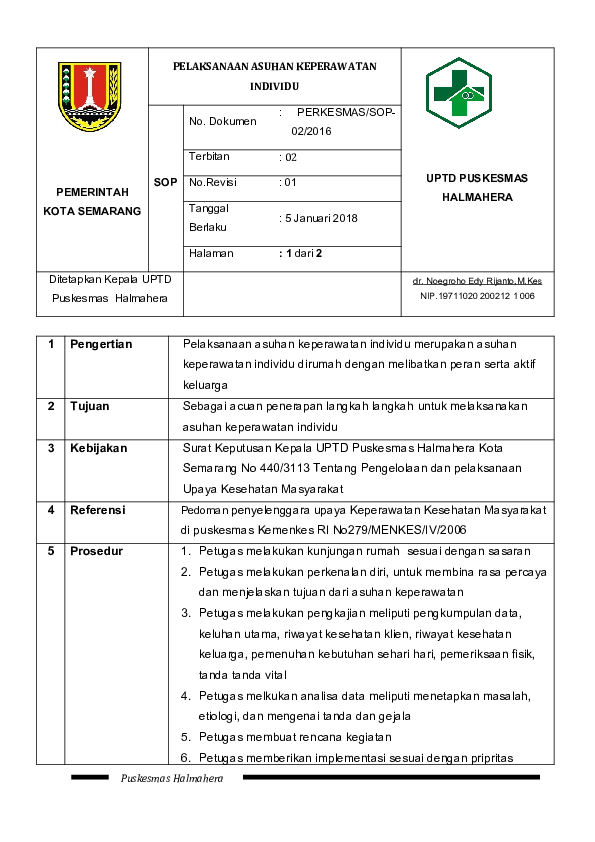 (DOC) SOP PERKESMAS INDIVIDU