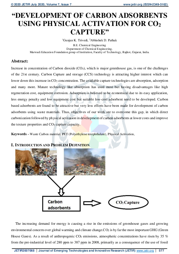 (PDF) Development of Carbon Adsorbents Using Physical Activation for ...