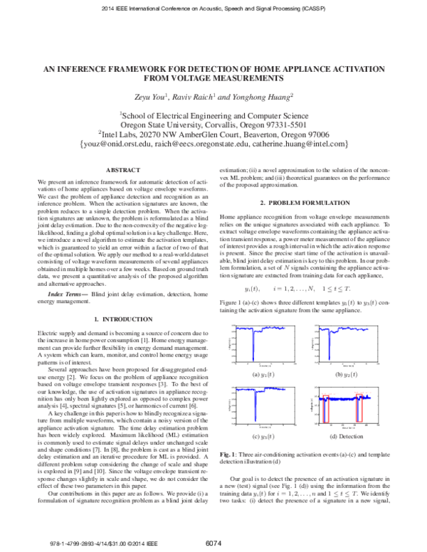 (PDF) An inference framework for detection of home appliance activation ...