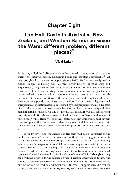 (PDF) The Half-Caste in Australia, New Zealand, and Western Samoa ...
