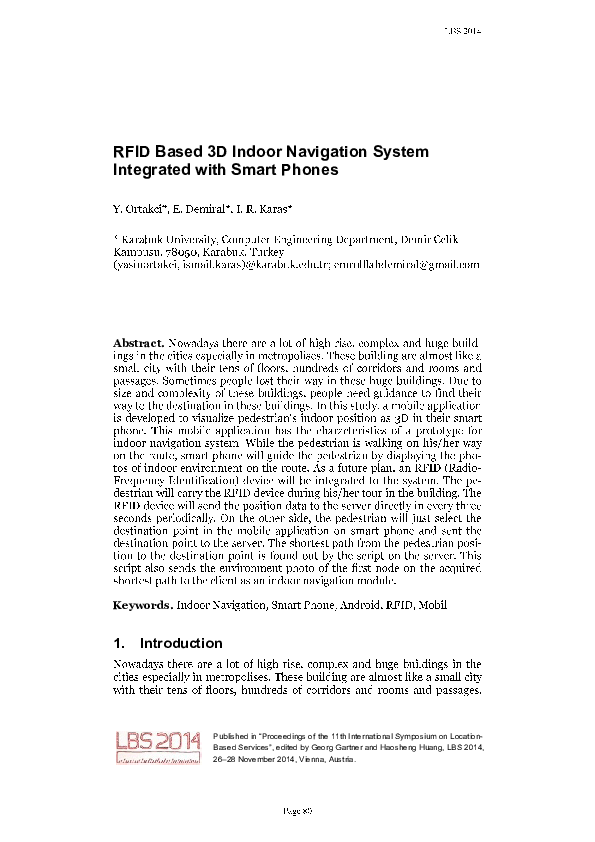 (PDF) RFID Based 3D Indoor Navigation System Integrated with Smart Phones