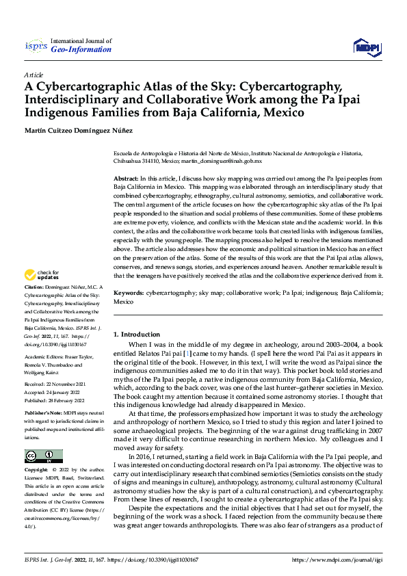 (PDF) A Cybercartographic Atlas of the Sky: Cybercartography ...