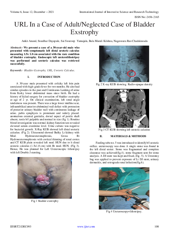 (PDF) URL In a Case of Adult/Neglected Case of Bladder Exstrophy