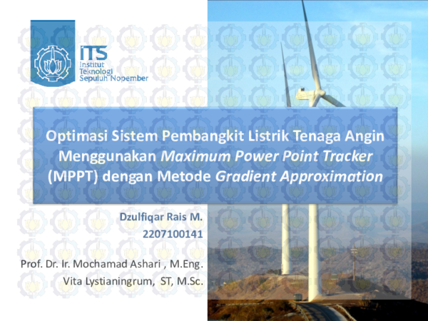 (PDF) Optimasi Sistem Pembangkit Listrik Tenaga Angin Menggunakan ...