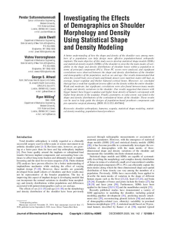 (PDF) Investigating the Effects of Demographics on Shoulder Morphology ...